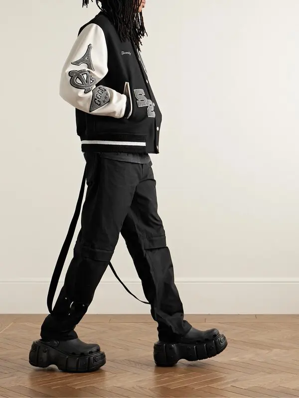 Givenchy Convertible Straight-leg Embellished Cotton-canvas Trousers