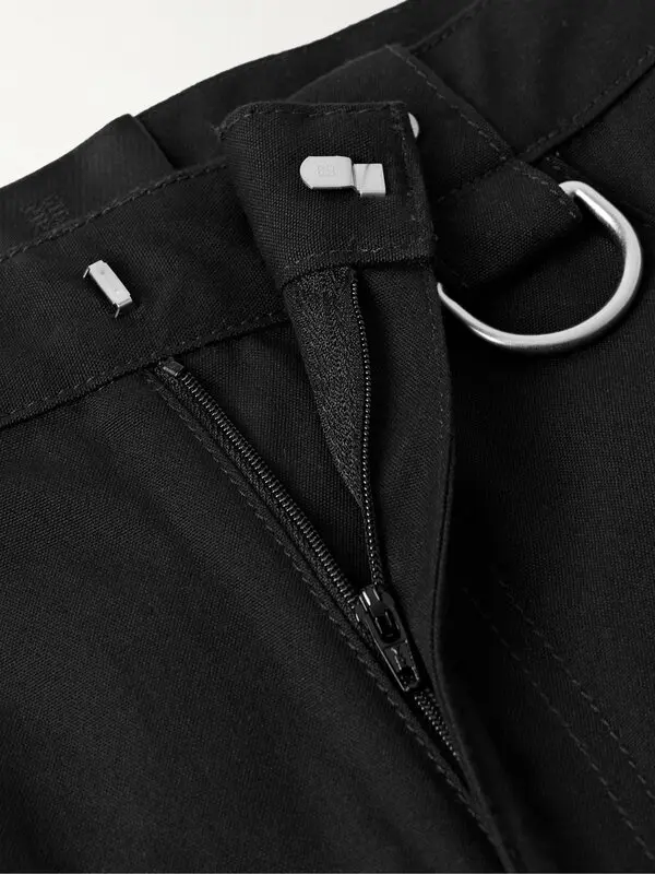 Givenchy Convertible Straight-leg Embellished Cotton-canvas Trousers