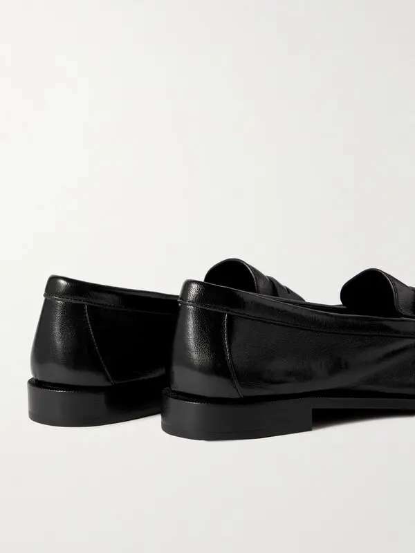 Saint Laurent Le Loafer Monogram Leather Penny Loafers - Black