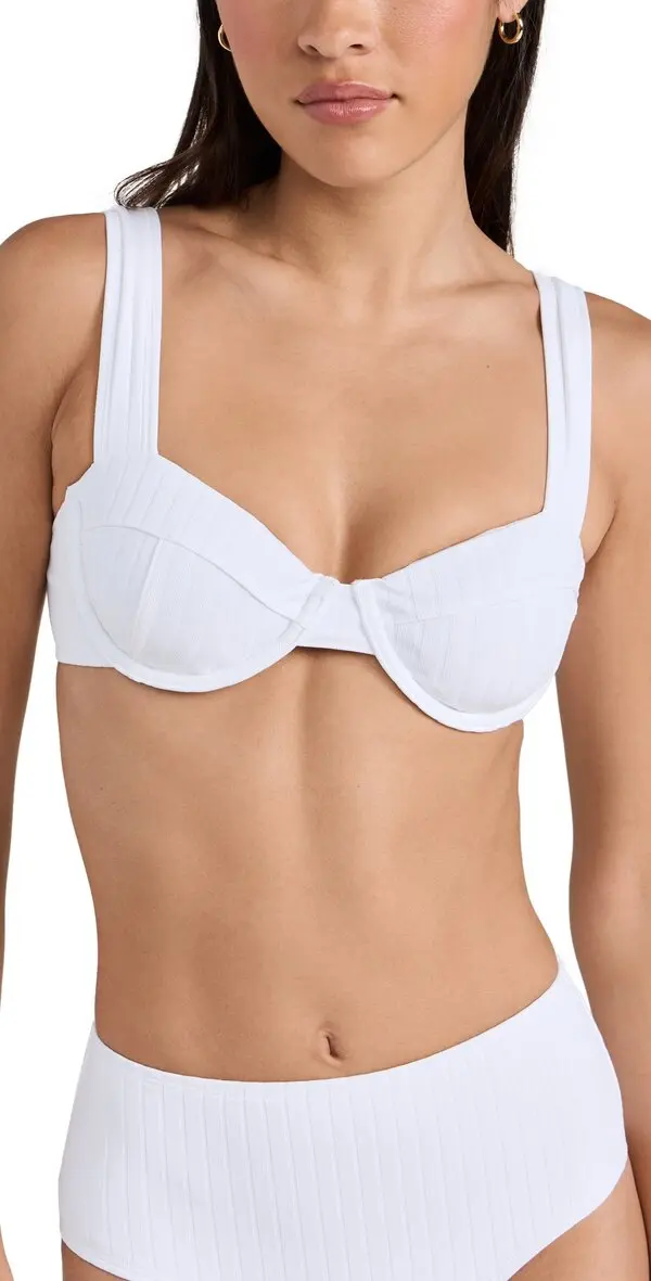 Solid & Striped The Lilo Bikini Top - Marshmallow