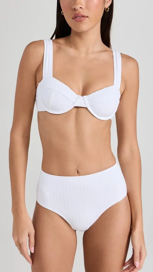 Solid & Striped The Lilo Bikini Bottoms - Marshmallow