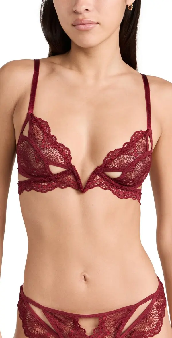 THISTLE AND SPIRE Kane V Wire Bra - Ruby