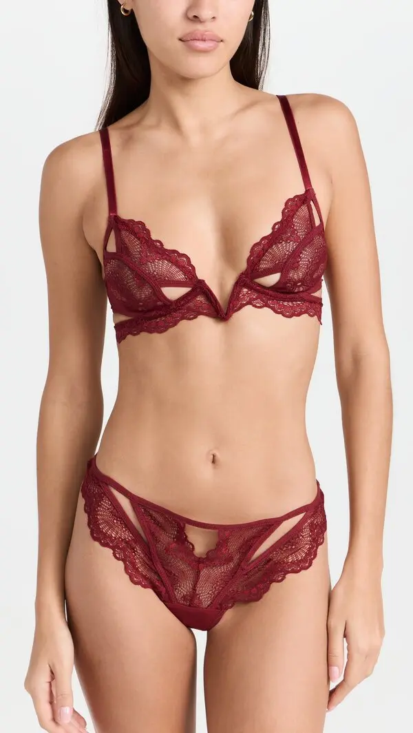 THISTLE AND SPIRE Kane V Wire Bra - Ruby