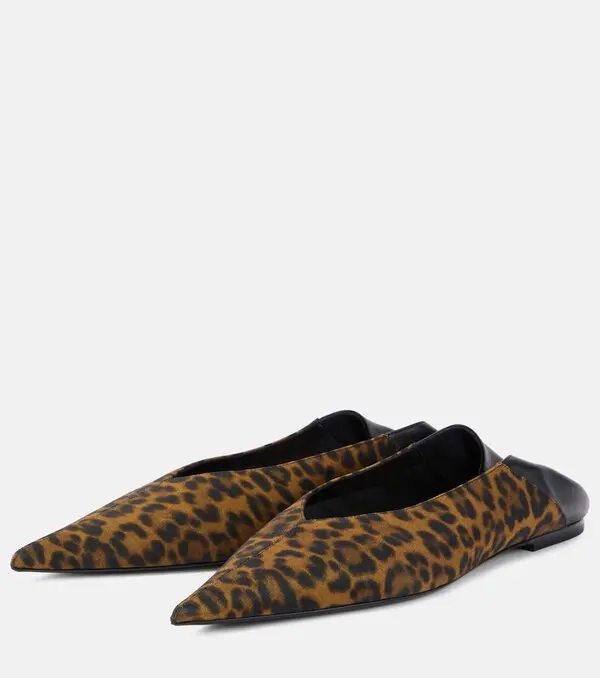 Saint Laurent Nour Leopard-print Mules