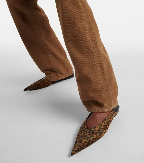 Saint Laurent Nour Leopard-print Mules