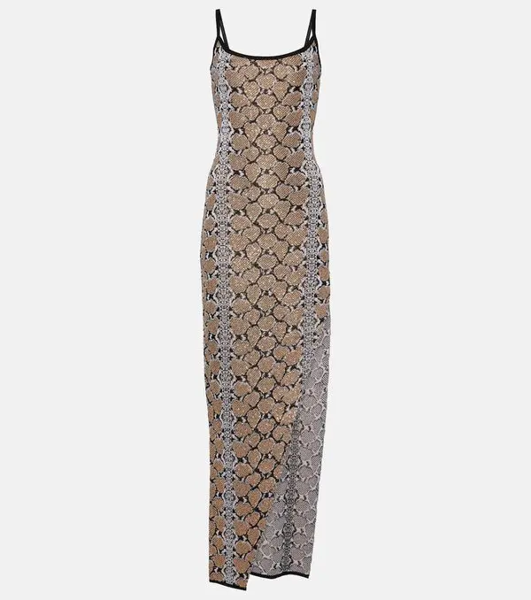 Balmain Snake-print Maxi Dress - Multicoloured