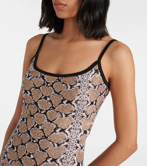 Balmain Snake-print Maxi Dress
