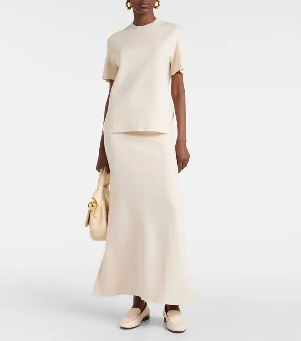 FFORME Robyn Wool And Cotton-blend Maxi Skirt