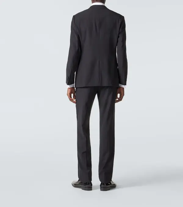 Giorgio Armani Single-breasted Virgin Wool Tuxedo - Black