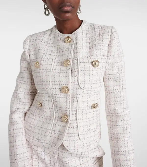 Elie Saab Embellished Tweed Jacket