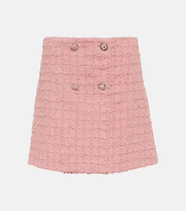 ミニスカート VERSACE SS24 Pink boucle mini skirt (10134711A10096 1PR20) Versace Boucle Mini Skirt - Pink - 40% Off | Editorialist