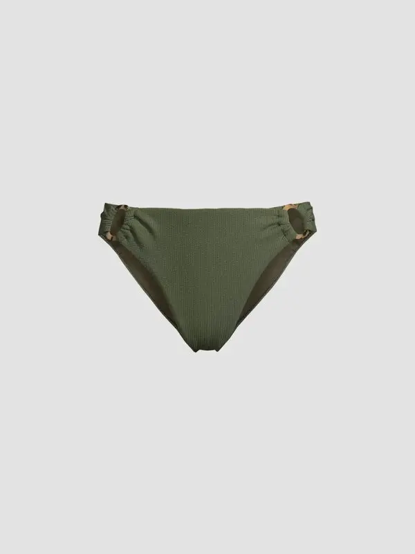 CHANGE OF SCENERY Ring Trim Textured Bikini Bottom