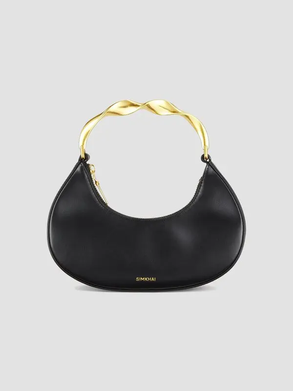 Simkhai Nixi Leather Hobo Bag - Black