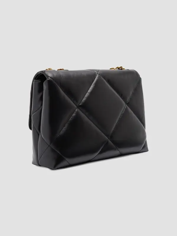 Tory Burch Kira Quilted Leather Shoulder Bag - Black