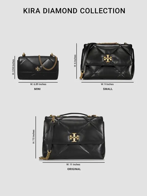 Tory Burch Kira Quilted Leather Shoulder Bag - Black