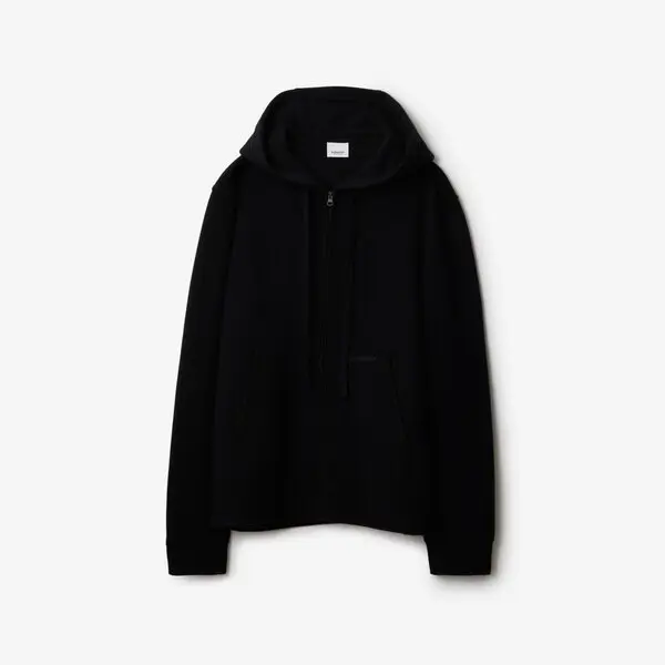 Burberry Cashmere Blend Zip Hoodie With Equestrian Knight Design