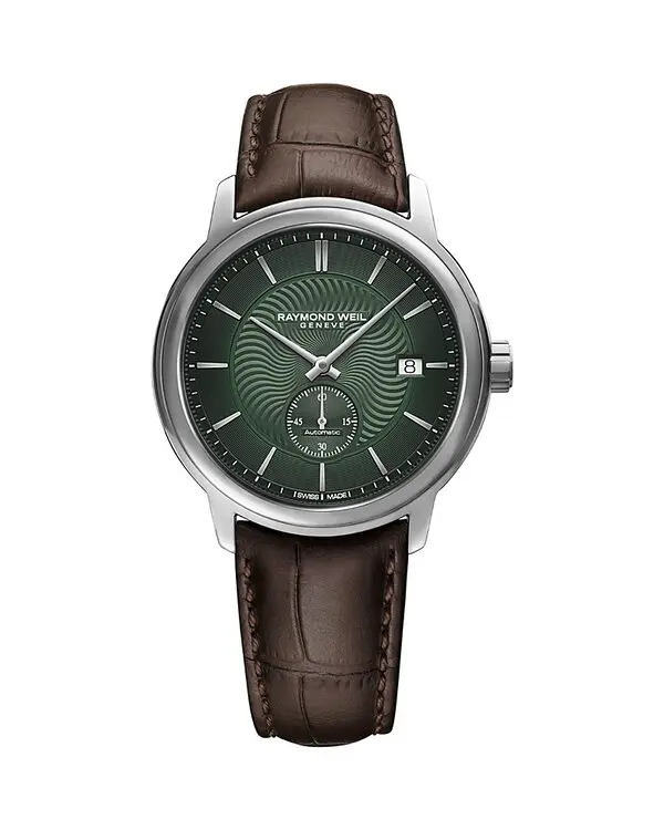 RAYMOND WEIL Maestro 40mm Watch - Green/brown