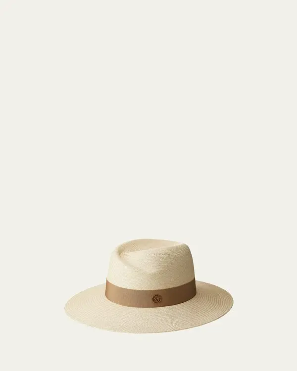 Maison Michel Virginie Cuenca Straw Panama Hat Beige Editorialist