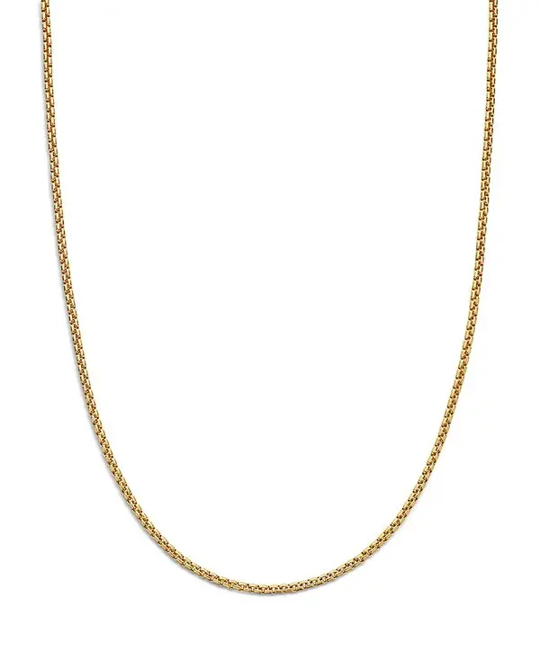 David Yurman 18k Yellow Box Chain Necklace - Gold