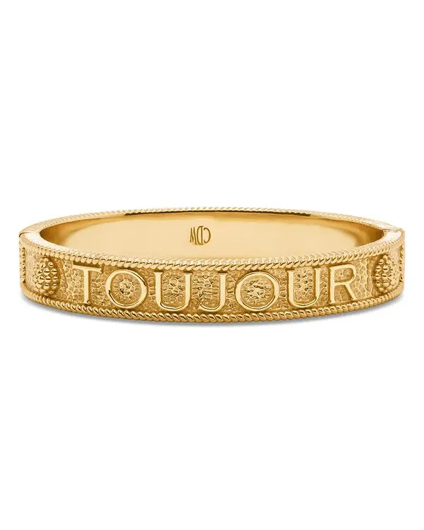 CAPUCINE DE WULF L'amour Toujour Hinged Bangle Bracelet