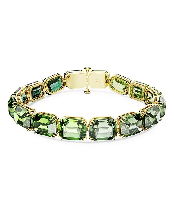 SWAROVSKI Millenia Octagon Crystal Bracelet - Green/gold