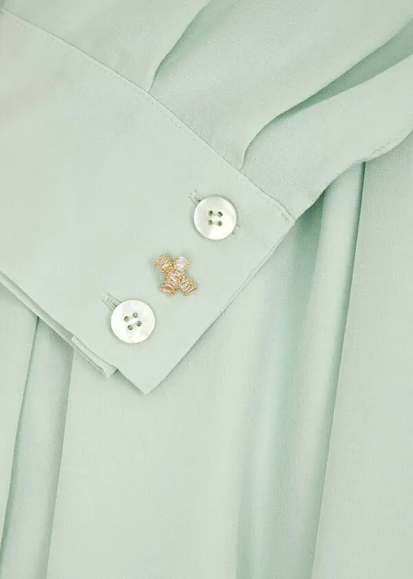 Marina Rinaldi Kelly Silk Crepe De Chine Blouse