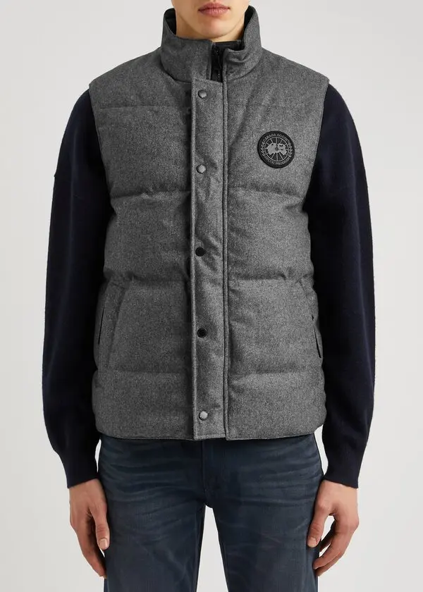Canada Goose Garson Quilted Wool-blend Gilet - Light Grey