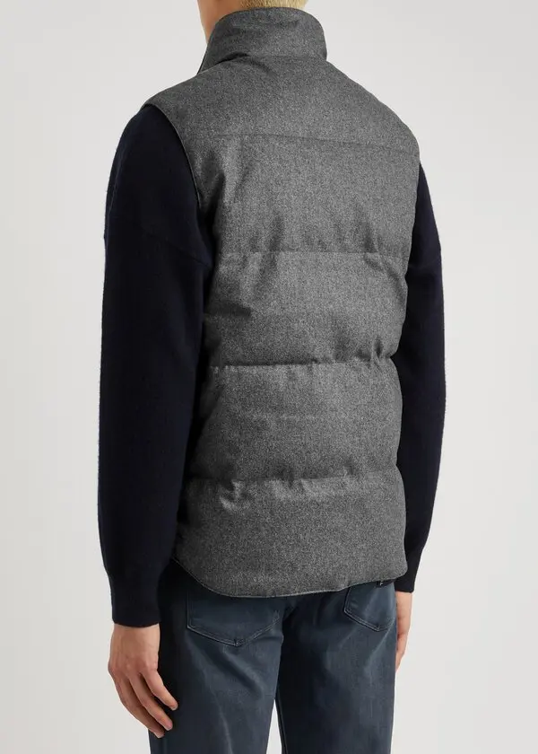 Canada Goose Garson Quilted Wool-blend Gilet - Light Grey