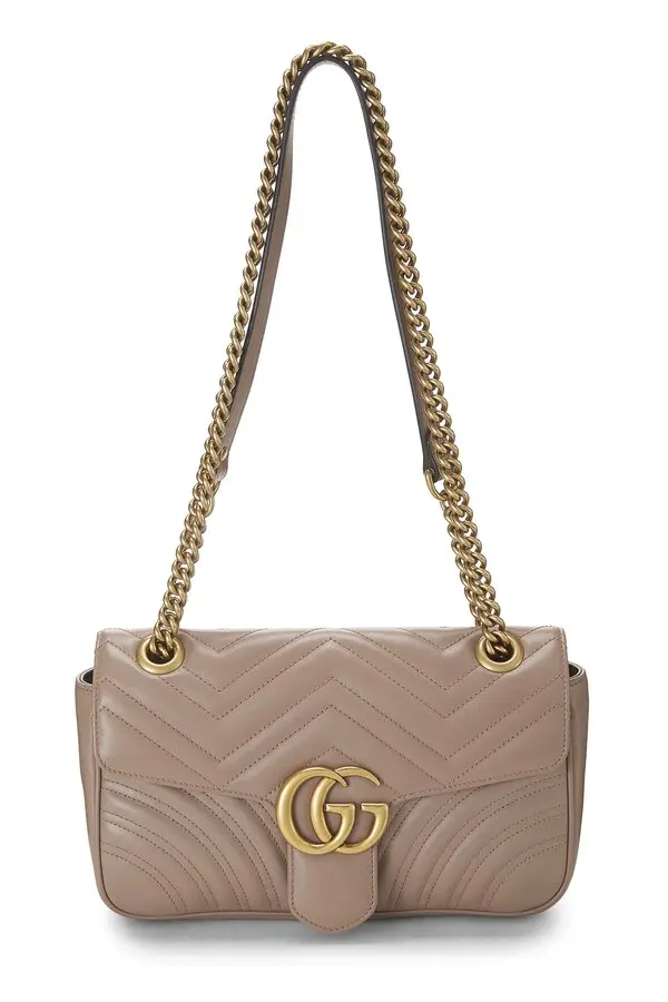 Gucci Leather Gg Marmont Shoulder Bag