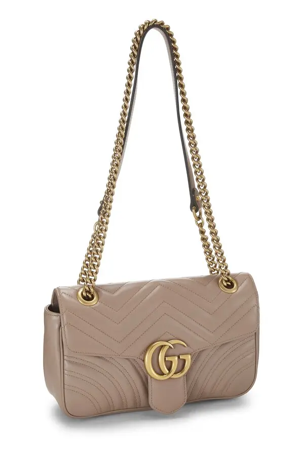 Gucci Leather Gg Marmont Shoulder Bag