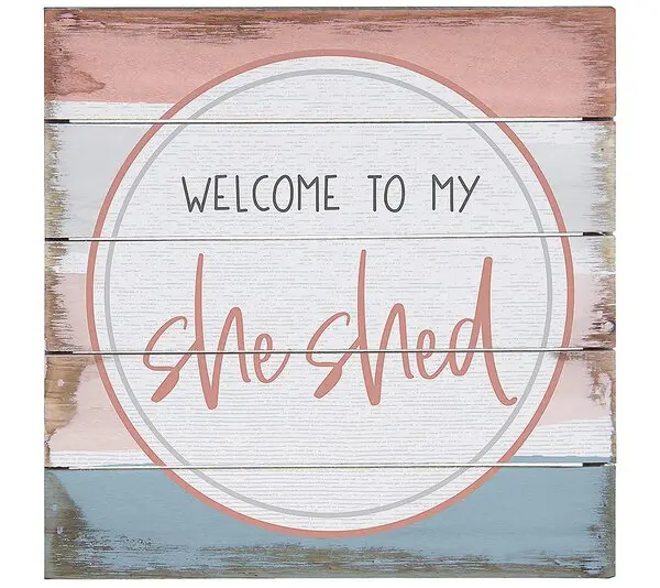 SINCERE SURROUNDINGS 8' Welcome She Shed Pallet Petite - One-color