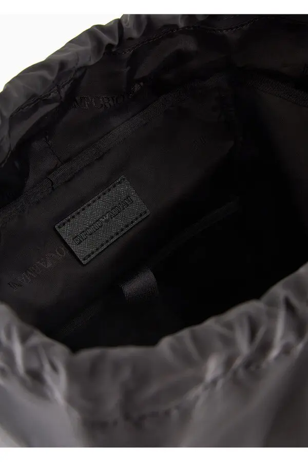 EMPORIO ARMANI MEN Asv Regenerated Saffiano And Recycled Nylon Backpack