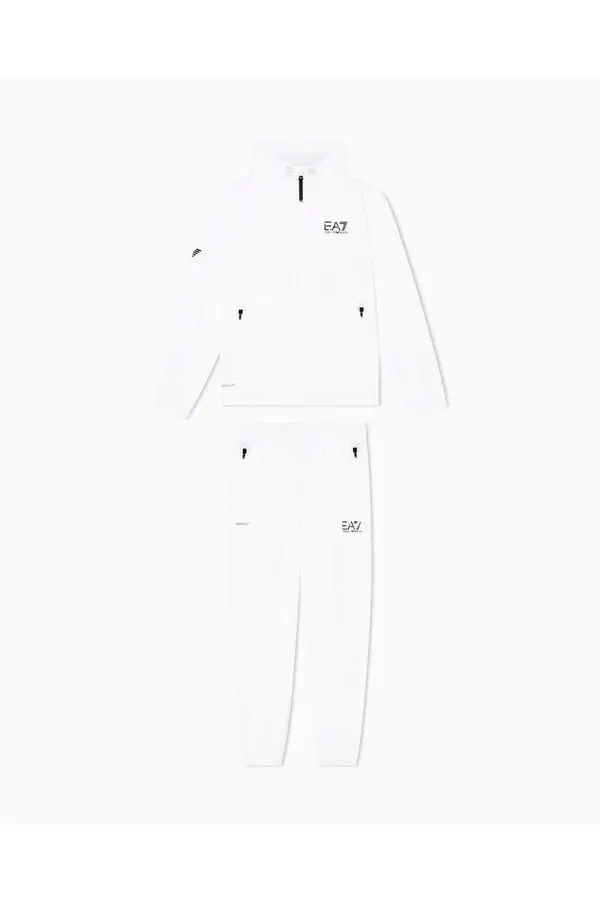 Emporio Armani Tennis Pro Tracksuit In Ventus7 Technical Fabric - White