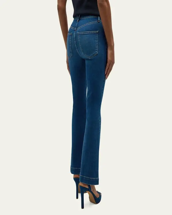 Veronica Beard Carson Flare Jeans - Dkblue