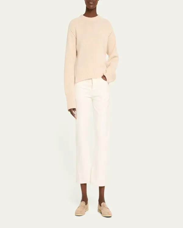 BOUGEOTTE Suede Penny Loafers - Light Beige