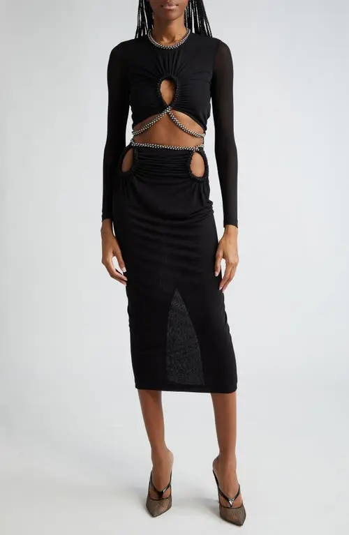 Dion Lee Barbell Rope Trim Long Sleeve Top In Black - 64% Off | Editorialist