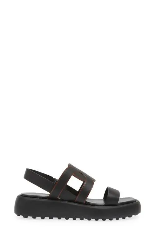TOD'S Kate Chain Slingback Sandal - Nero