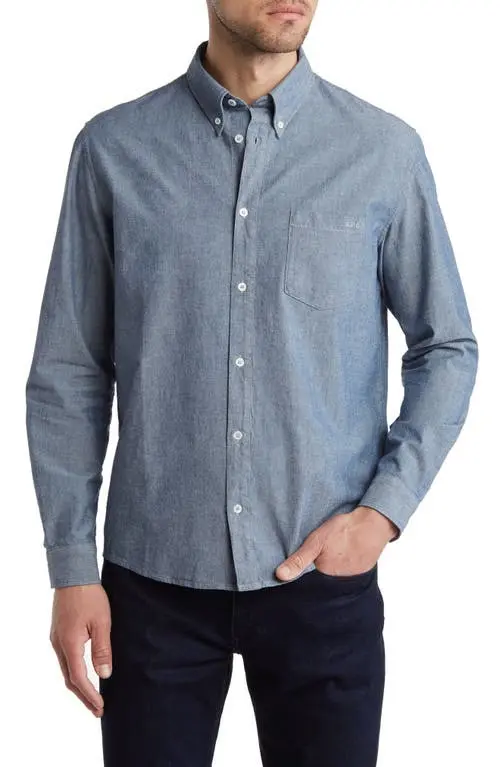 A.p.c. Edouard Organic Cotton Chambray Button-down Shirt