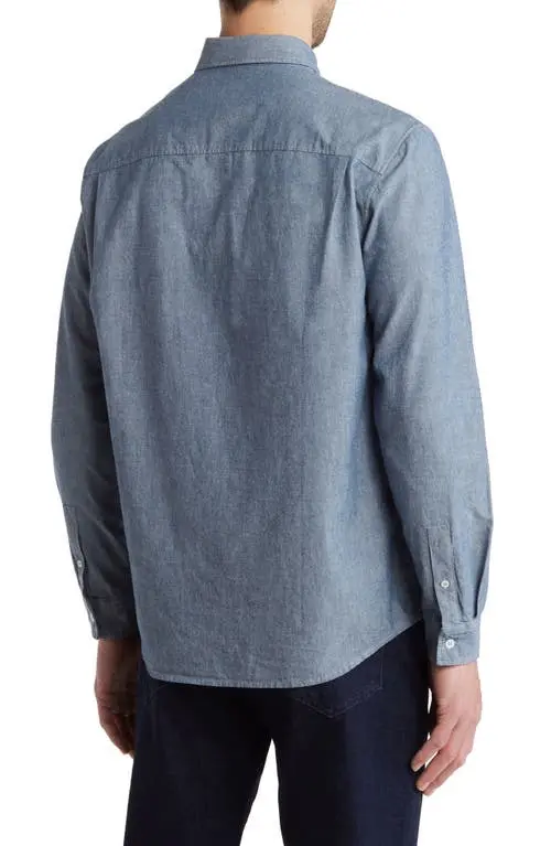 A.p.c. Edouard Organic Cotton Chambray Button-down Shirt
