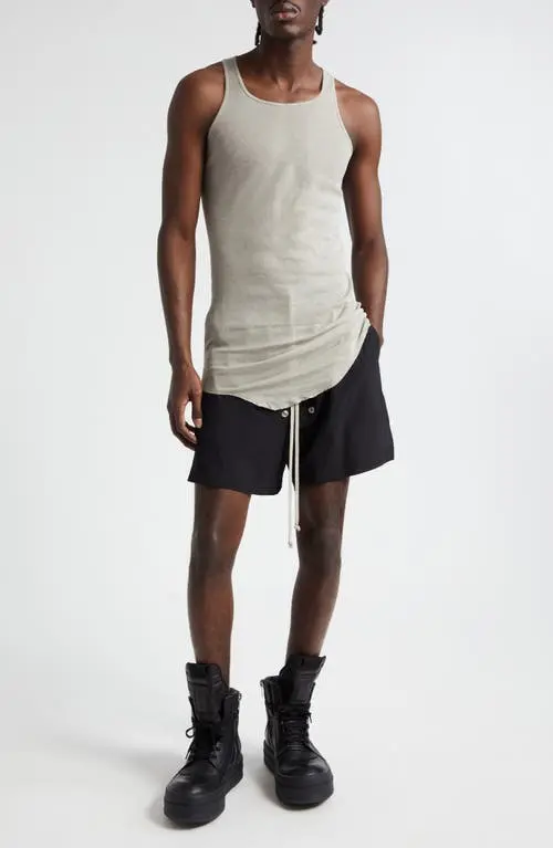 Rick Owens Longline Cotton Tank Top - Pearl