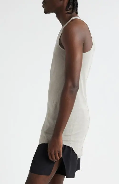 Rick Owens Longline Cotton Tank Top - Pearl