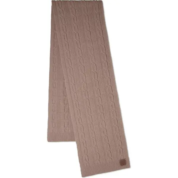 Mulberry Softie Cable Knit Lambswool Scarf - Maple