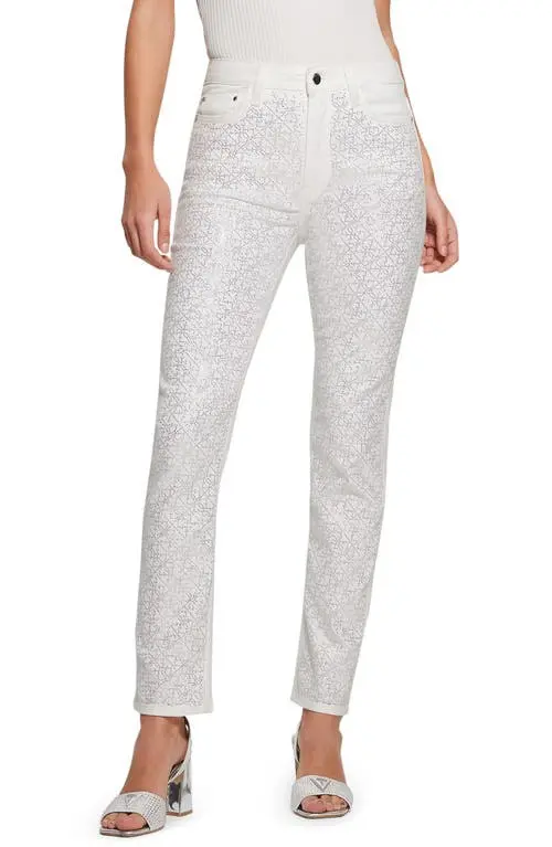 Guess Rhinestone Embellished Slim Fit Pants