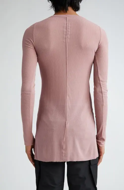 Rick Owens Forever Rib Jersey T-shirt - Dusty Pink
