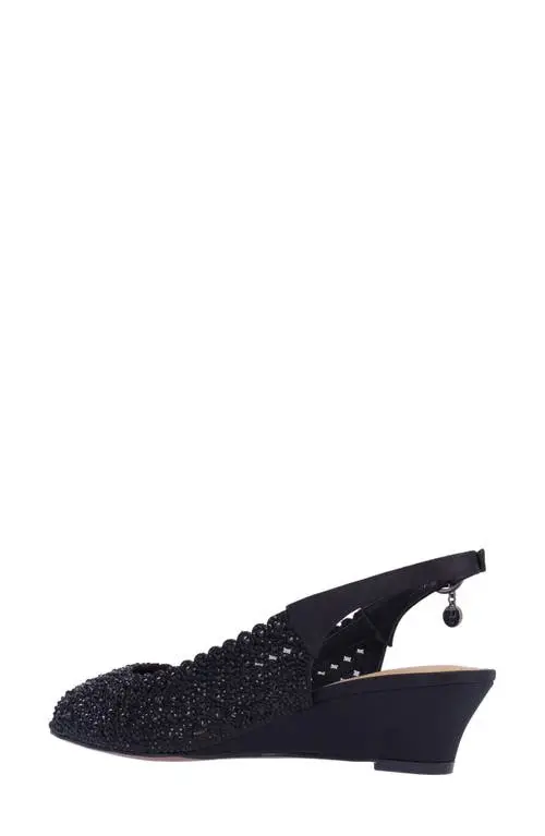 J. Reneé Malorie Wedge Slingbacks - Black