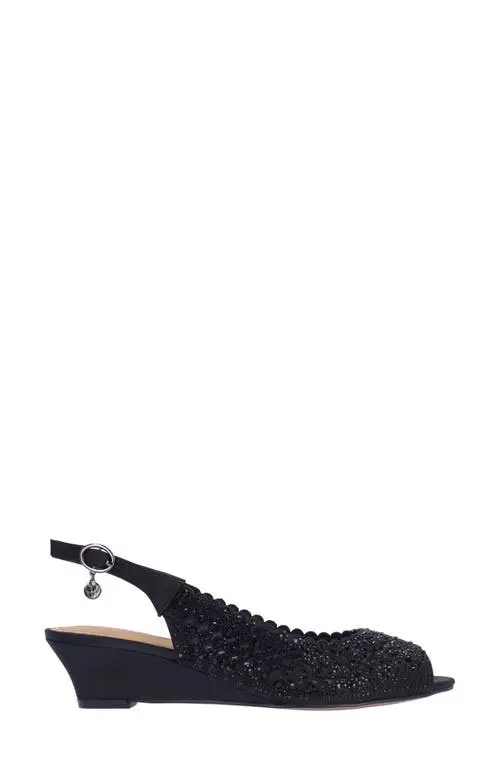 J. Reneé Malorie Wedge Slingbacks - Black