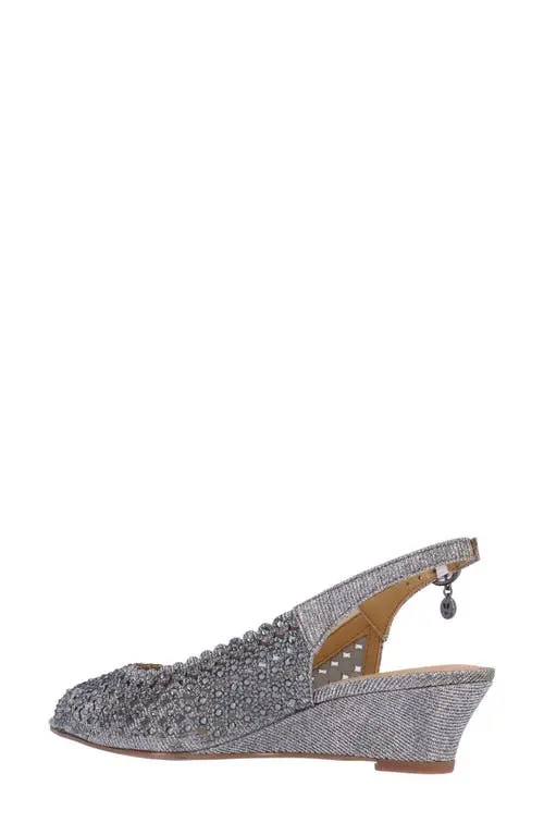 J. Reneé Malorie Wedge Slingbacks - Pewter