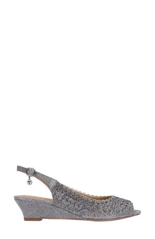 J. Reneé Malorie Wedge Slingbacks - Pewter