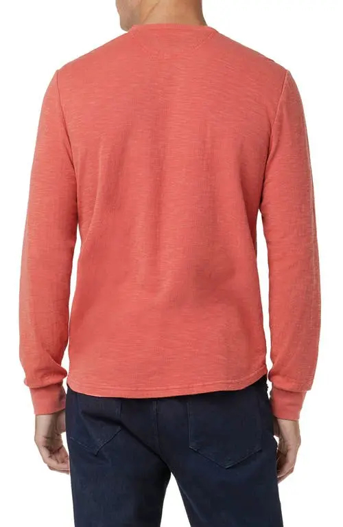 Joe's Jeans Double Face Thermal Henley Shirt - Mineral Red