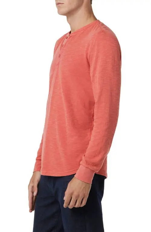 Joe's Jeans Double Face Thermal Henley Shirt - Mineral Red